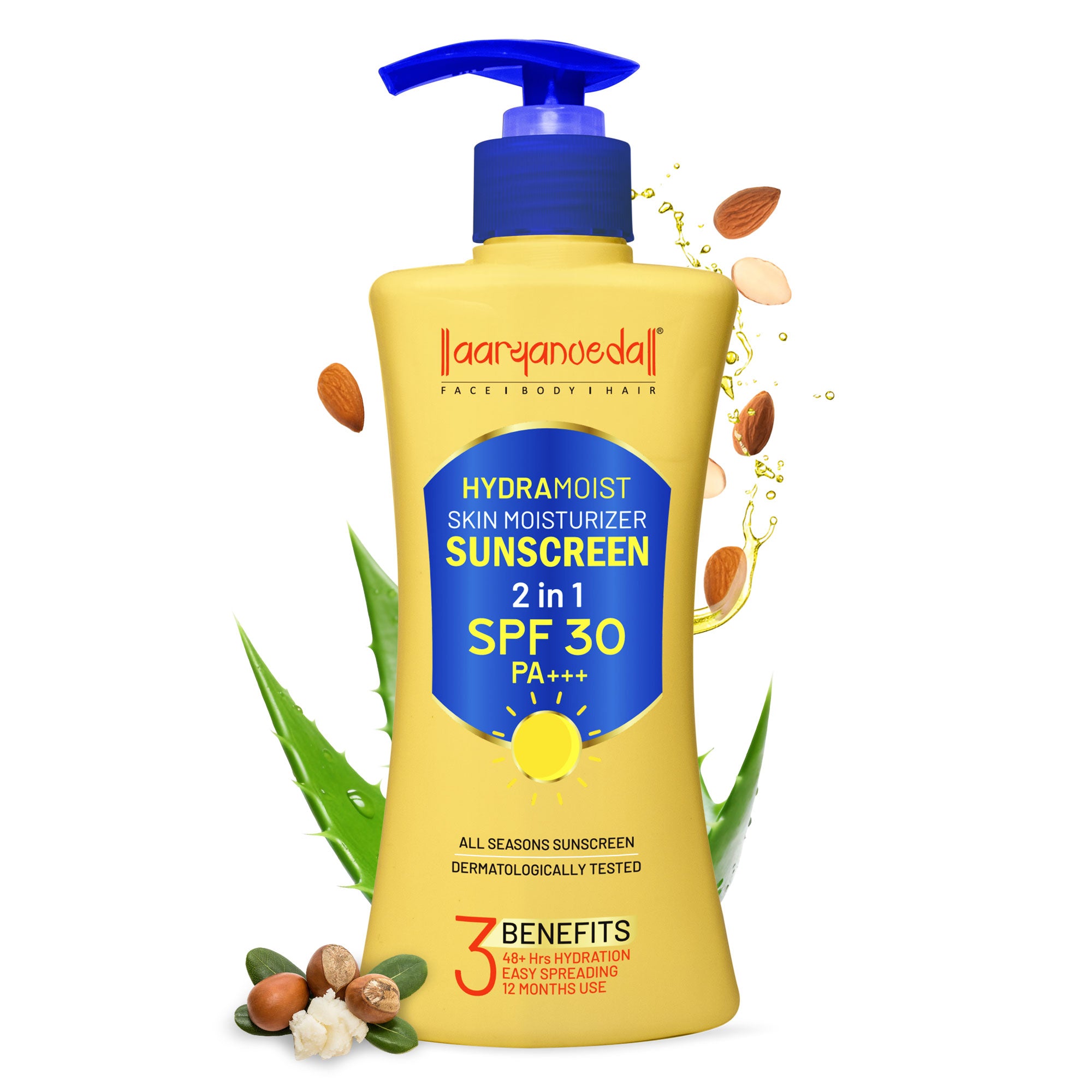 Hydra Moisturiser 2 in 1 Sunscreen All Seasones-200Ml – Aaryanveda